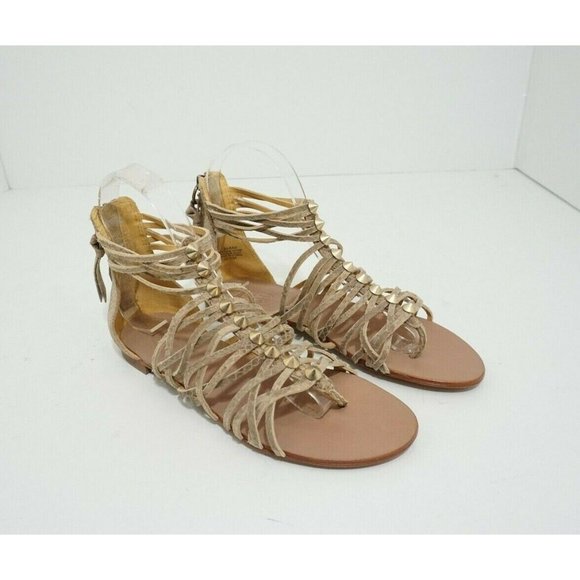 Ash | Shoes | Ash Mani Flat Studded Ankle Strap Tstrap Sandal Python ...